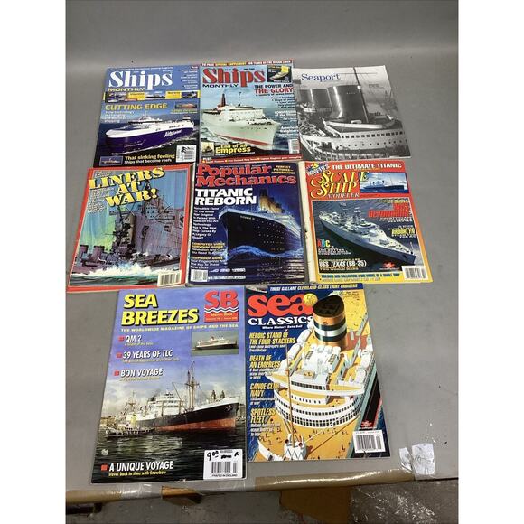Other | Lot Of 8 Ship Magazines Ships Seaport Liners At War Sea Breezes ...